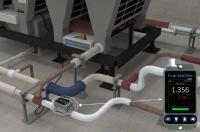 China TM605 Ultrasonic Flow Meter with OLED 320*240 Display RS485 Interface and 0.1m/s ~ ±5m/s Flow Range for sale