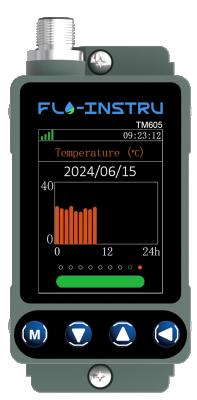 China TM605 Ultrasonic Flow Meter with ±2% Accuracy RS485 Communication Interface and OLED 320*240 Display for Water Treatment for sale