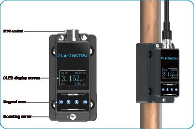 China TM601 Clamp-on Ultrasonic Flow Meter with RS485 Communication and OLED Display for HVAC Systems for sale