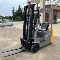 China 3 Wheels 1000kg Rear Driven Motor Forklift  Full electric reach truck standing drive full electric pallet truck forklift stacker for sale