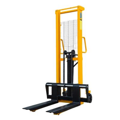 China 1t 3t 3m Straddle-leg design Hand stacker C shaped steel Manual Stacker for confined space and narrow aisle for sale
