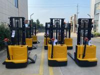 China Pedestrian electric stacker walkie stacker 1.5 ton 2 ton 3 ton 1.6m 2m 3m  electric lifting workshop trolley PU wheel with CE for sale