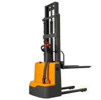 China New design 1.5ton 3m Fully walkie electric stacker with night lighting and speakers for safety for sale