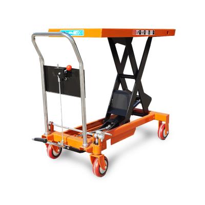 China 772lb 1102lb 2204lb 1500mm Scissor Lift Table Manual Trolley Hydraulic Cart for sale