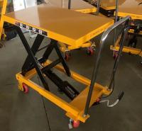 China 772lb 1102lb 2204lb 1500mm Scissor Lift Table Manual Trolley Hydraulic Cart for sale