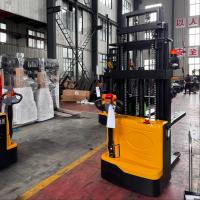 China 1.5t  1500mm Professional material lifting equipment walkie full electric stacker electric lifting workshop trolley for sale