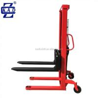 China 1 Ton Lift 2 Meter Pallet Stacker Hydraulic Manual Pallet Stacker for sale