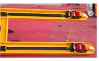 China Large Capacity Hydraulic Hand pallet jack Forklift 2000kg 3000kg Hand Pallet Truck with AC Integrated Pump for sale