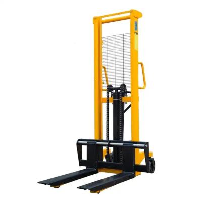 China Easy operated 1500kg 3500mm Hydraulic forklift truck manual lift stacker using special C-type steel material for sale