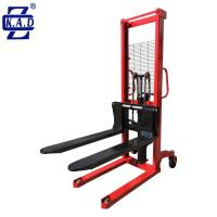 China 1T 3T hand Hydraulic 1.6 Meter High Stacker Warehouse Loading and Unloading Manual  Trucks for sale