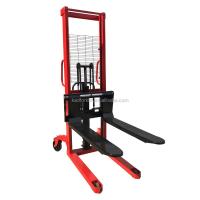 China 1T 3T hand Hydraulic 1.6 Meter High Stacker Warehouse Loading and Unloading Manual  Trucks for sale