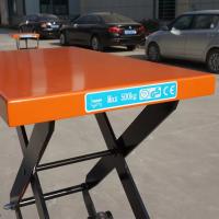 China Cheap price PTS1500 1500kg 1700mm hand Lift table manual forklift with double cylnder for sale