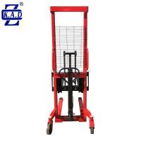 China Manual hydraulic forklift stacker of load capacity  1 ton lifting height 3000 mm for sale