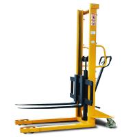 China 1T 1.6M manual forklift hand pallet truck stacker with Top quality C-type steel for factory for sale