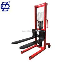 China professional 1000kg 1 ton hydraulic manual hand pallet stacker for sale