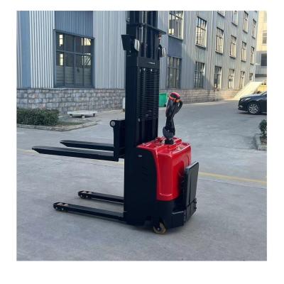 China 1 ton 1000kg 1.5ton 1500kg lightweight all-electric stacker lift 3000mm pallet stacker with polyurethane wheels for sale