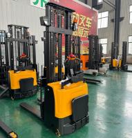 China 1 ton 1000kg 1.5ton 1500kg lightweight all-electric stacker lift 3000mm pallet stacker with polyurethane wheels for sale