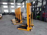 China Manual Hydraulic Stacker Truck With Widened Support Legs For Double Sided Pallets 1T 2T 3T for sale