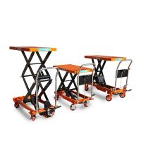 China Small Scissor Lift Table/Manual Trolley Cart For Warehouse/light weight hand hydraulic scissor warehouse trolley cart lift for sale