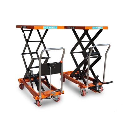China KAD 350kg 500kg 1000kg cold storage stainless steel manual hydraulic scissor lift table for sale