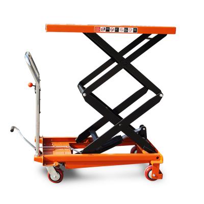 China 350kg hand lift table manual hydraulic platform lift for sale for sale