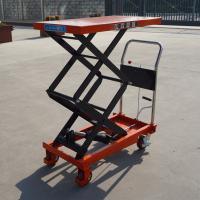 China Lift table Manual scissor lift trolley heavy duty platform lift PTS350AA with double scissors for sale