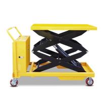 China 1000kg Small Platform Scissor Lift Strong Iron Material Electric Scissor Roller Table Lift for sale