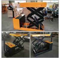 China 1000kg Small Platform Scissor Lift Strong Iron Material Electric Scissor Roller Table Lift for sale