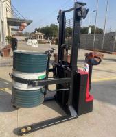 China 500kg 2 Meters Full Electric Drum Stacker Drum Lifter With Horn For Safety for sale