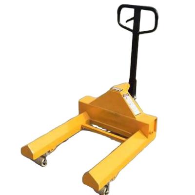 China Customizable paper roll manual handling truck Paper drum forklift Pan head truck Paper roll forklift Manual forklift for sale