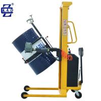 China 300kg Drum Handling Solutions DC Powered Hydraulic Semi Electric Drum Stacker for sale