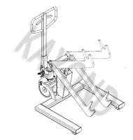 China 350kg Foil or paper reel lift customized trolley for packaging printing or production machines for sale