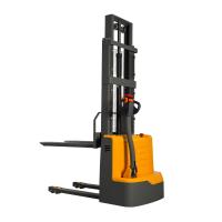 China 1.5 Ton Hydraulic Electric Stacker Walk Behind Pallet Stacker 24V battery Electric Forklift 3m Lifting Height for sale