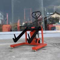 China 350kg 500kg coil lifter reel handling trolley with CE certificate for roll handing for sale