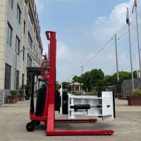 China Stability and security 2000mm 500kg 90 degree Semi electric roll stacker Forklift with straddle legs for sale