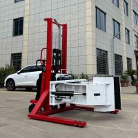 China Stability and security 2000mm 500kg 90 degree Semi electric roll stacker Forklift with straddle legs for sale