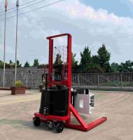 China Stability and security 2000mm 500kg 90 degree Semi electric roll stacker Forklift with straddle legs for sale