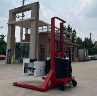 China Stability and security 2000mm 500kg 90 degree Semi electric roll stacker Forklift with straddle legs for sale
