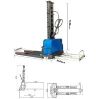 China Small electric forklift 500kg portable small electric forklift fully automatic stacking truck self for sale