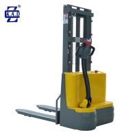 China Walk Behind Lifting 1.6m 1 Ton Electric Straddle Pallet Stacker For Warehouses for sale
