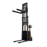 China Walk-behind Lifting height 1.6 m Rated load 1 ton Electric straddle pallet stacker for warehouses for sale