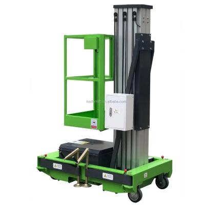 China 13ft 20ft 26ft 30ft 33ft 4m 6m 8m 9m 10m High strength man lifts Single mast aluminum alloy 130kg with Remote control for sale
