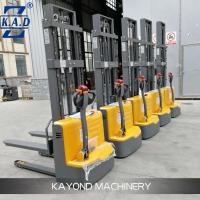 China Full Electric Self Lifting Pallet Stacker 1000kg 1500kg 3m Hydraulic Walkie Stacker Forklift for sale