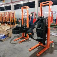China 325kg 1600mm Manual Hydraulic Paper Roll Stacker with adjustable clamp range 400-1250mm for Warehouses for sale
