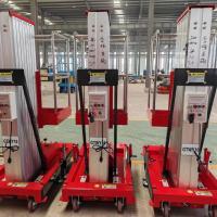 China 500lbs 600lbs  Capacity Electric Scissor Lift 20 ft 6m 7m 8m 9m 10m Height  Heavy Duty Hydraulic Construction from China for sale