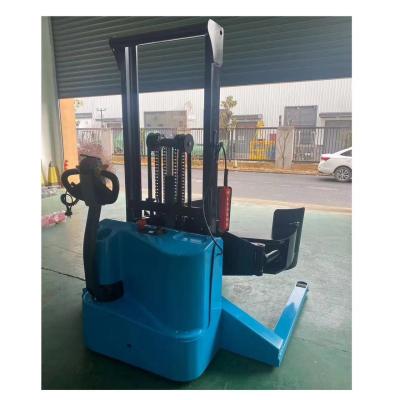 China Durable Paper Roll Clamp 500-2000kg Load Full Electric Battery Pallet Stacker for sale