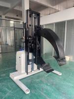 China Hydraulic Full Electric Forklift 1ton 2ton Stand Drive Electric Pallet Stacker with Paper Roll Clamp for sale