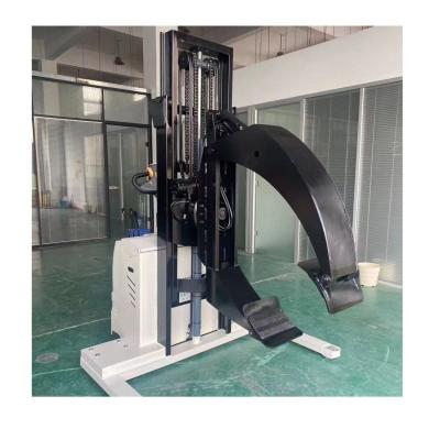 China Height 1600 mm 2000 mm 2500 mm Electric stacker forklift with paper roll clamps for sale