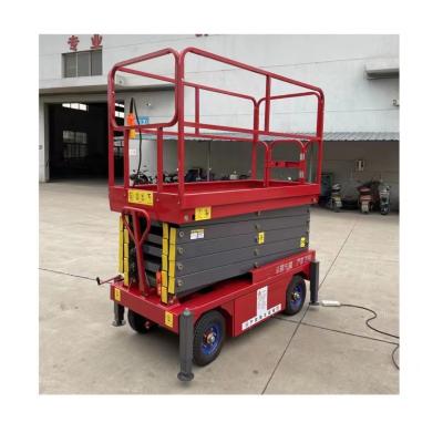 China Scissor warehouse goods aerial platform vertical lift self-propelled scaffolding Scissor lift  table size 2.27m*1.12m for sale