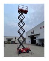 China Scissor lift 6m Dual Mast aerial work platform vertical lift for warehouse for sale